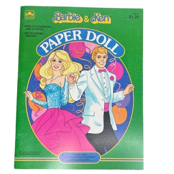 Mattel | Art | Vintage 984 Barbie Ken Paper Dolls | Poshmark